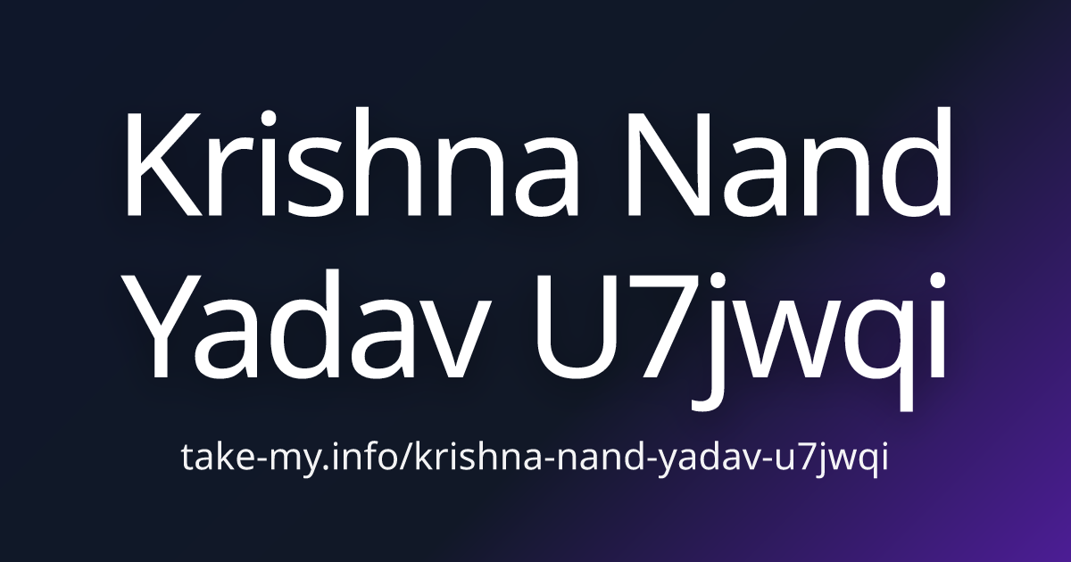 Krishna Nand Yadav - Portfolio | PortfolioHub - AI-Powered Portfolio ...